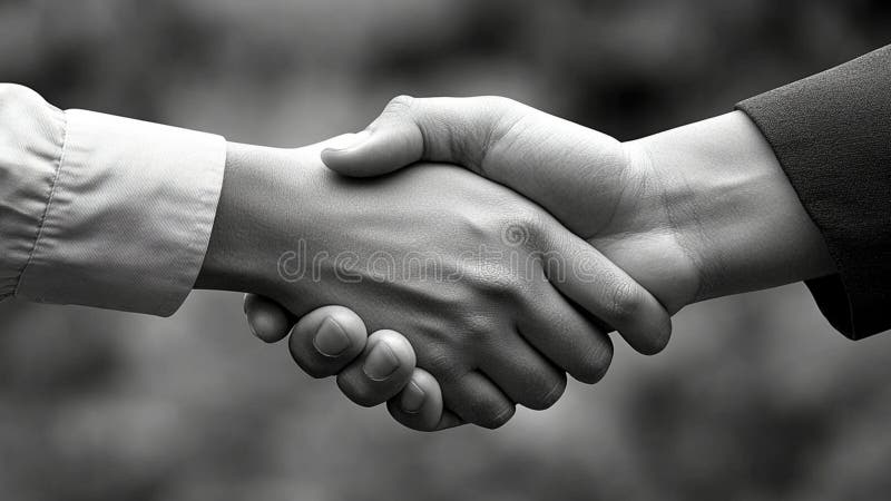 Shaking Hands in Agreement, a Partnership, Contract, Commitment, Deal ...