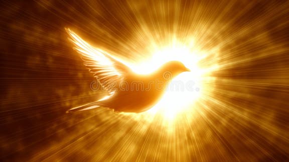 A Celestial Heavenly Holy Glowing White Dove (Peace, Miracle, Good Luck ...