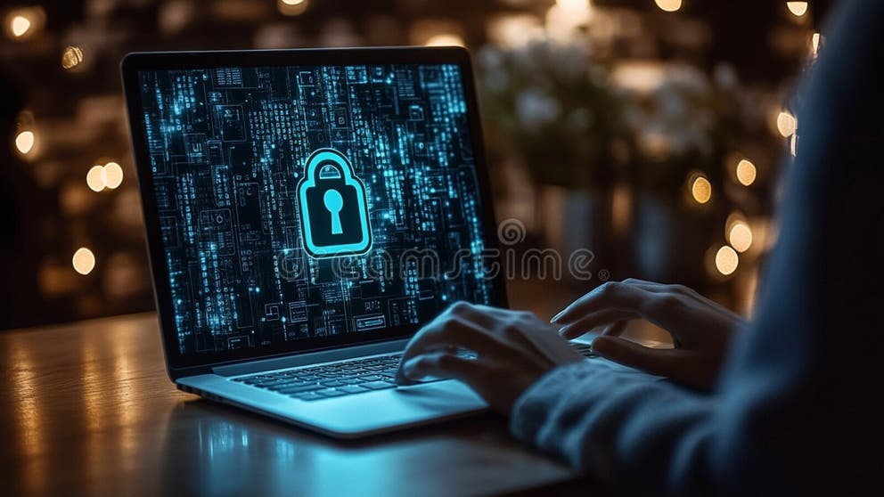 Locked Encrypted Computer Digital Security Breach Safety Against Cyber ...