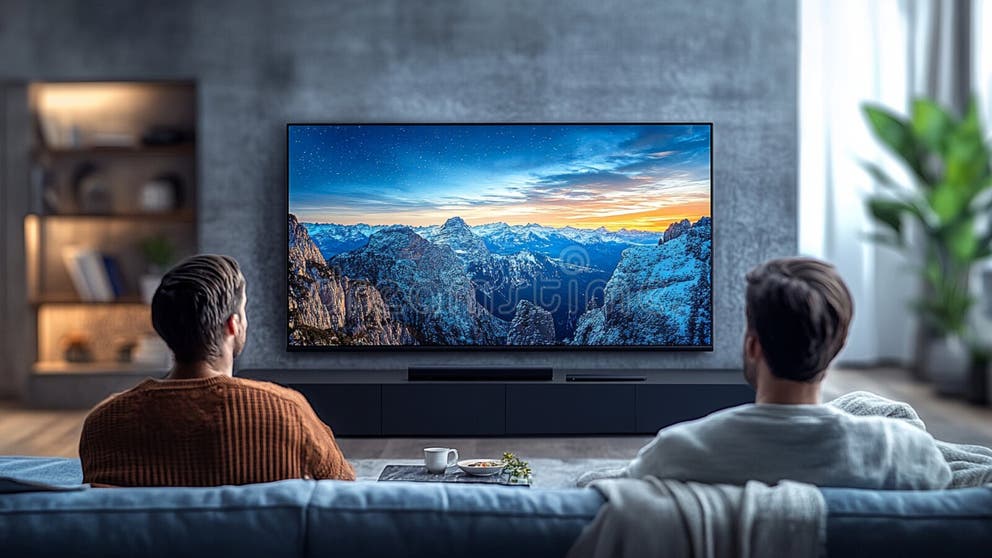 Group of Friends Hanging Out Watching TV Program, Show, Movie, Sitcom ...