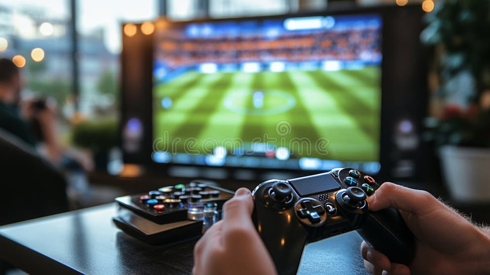 Playing Fun Sports Soccer Football Players Multiplayer Simulation Video ...