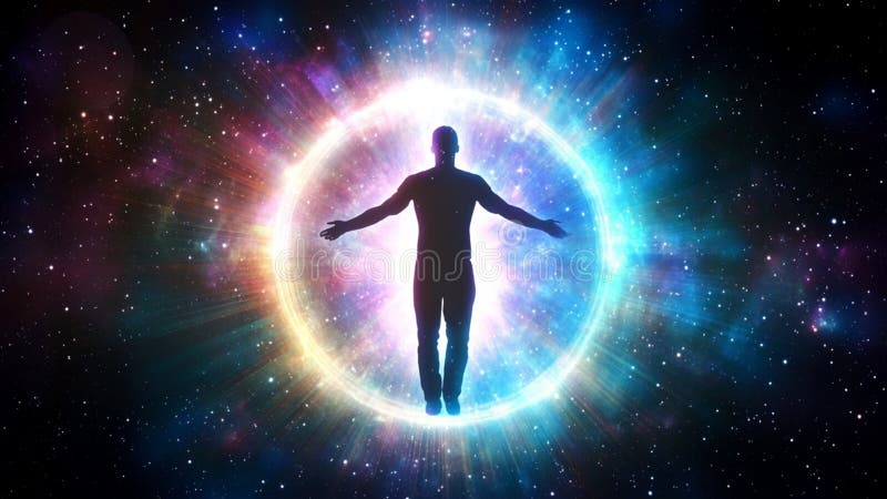 Transcendental Starseed Wanderer Man Emitting a Cosmic Vibrational ...