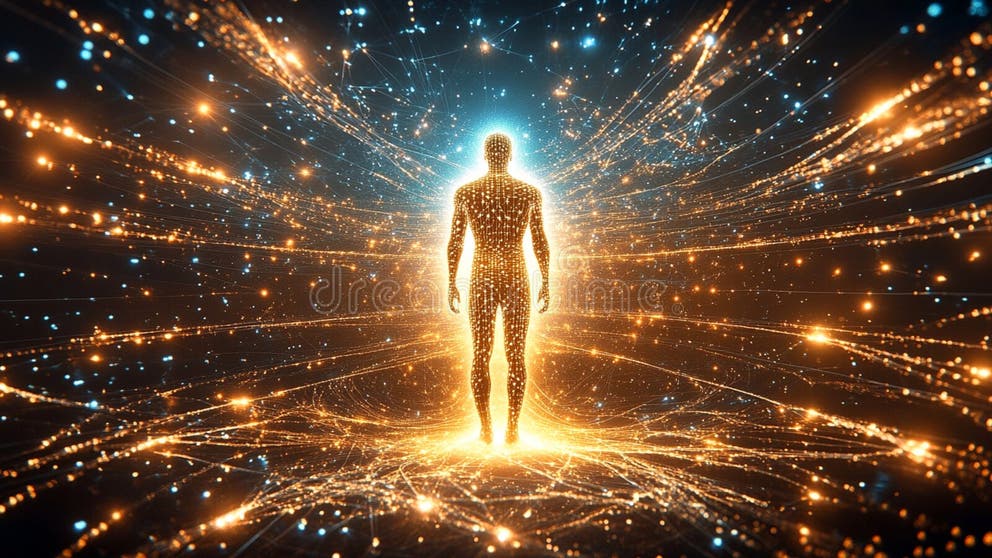 Enlightened Starseed Wanderer Soul Emitting a High Vibrational Frequency Aura, Spiritual ...