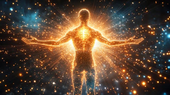 Enlightened Starseed Wanderer Soul Emitting a High Vibrational Frequency Aura, Spiritual ...