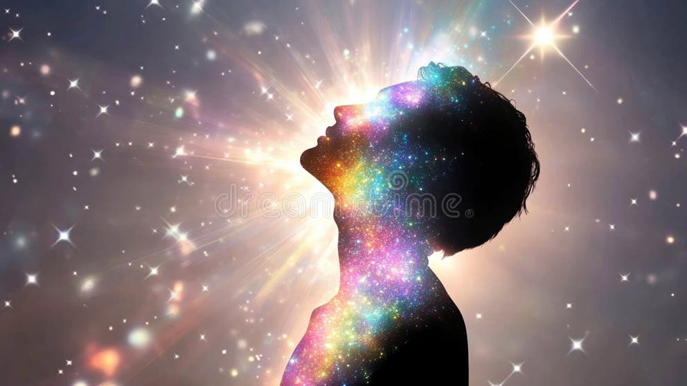 Spiritual Starseed with a Powerful Colorful Aura Glow and Complete ...