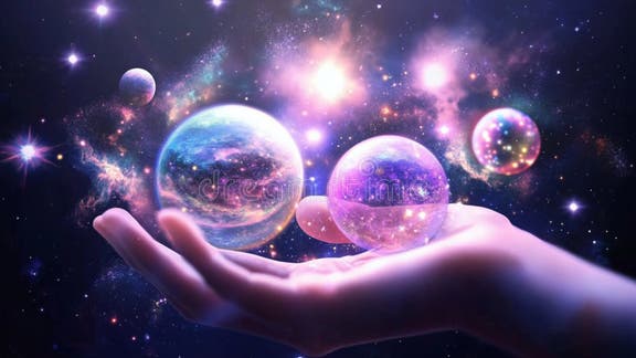 Holding Cosmic Metaphysical Quantum Purple Lilac Planetary Galactic ...