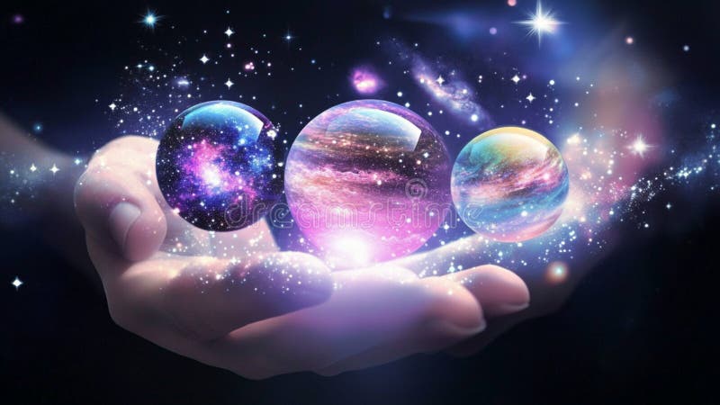 Holding Cosmic Metaphysical Quantum Purple Lilac Planetary Galactic ...