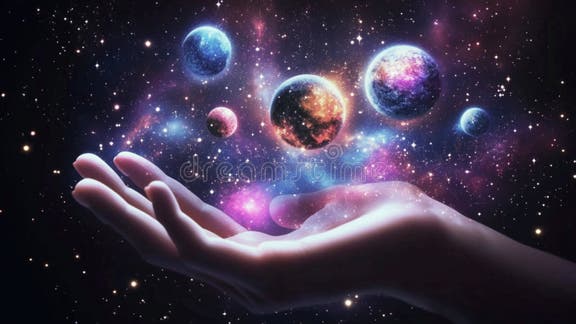 Holding Cosmic Metaphysical Quantum Purple Lilac Planetary Galactic ...