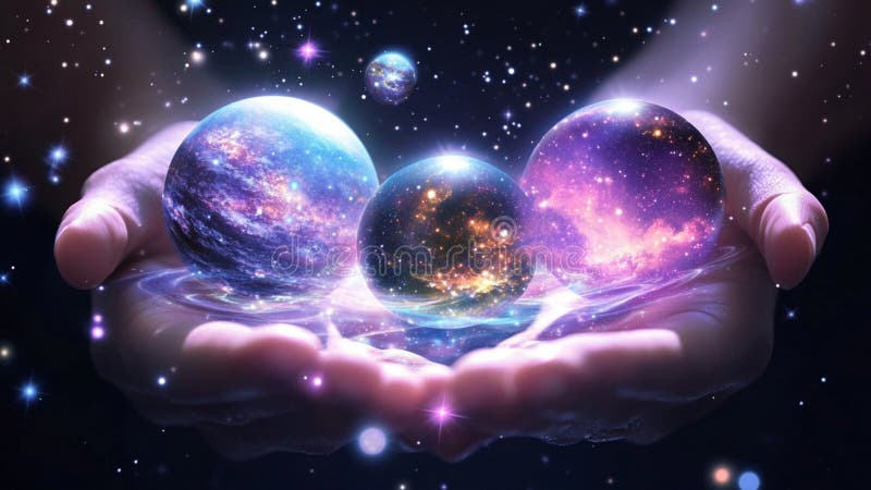 Holding Cosmic Metaphysical Quantum Purple Lilac Planetary Galactic ...