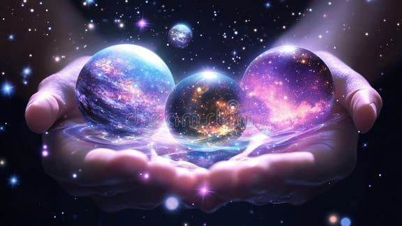 Holding Cosmic Metaphysical Quantum Purple Lilac Planetary Galactic ...