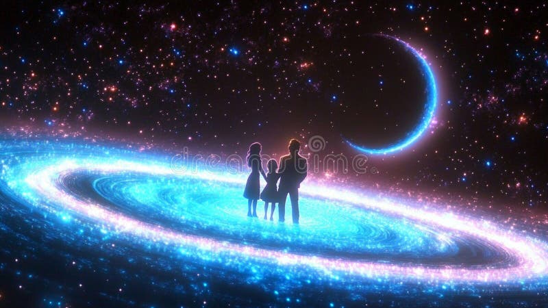 A Couple Astral Traveling Dreaming of Dancing in the Stars Floating ...