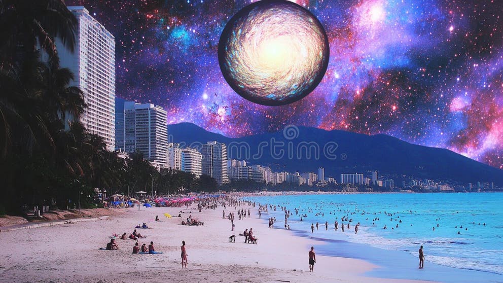 Dream of an Ethereal Dreamlike Beach City Daydream in a Gorgeous Cosmic ...