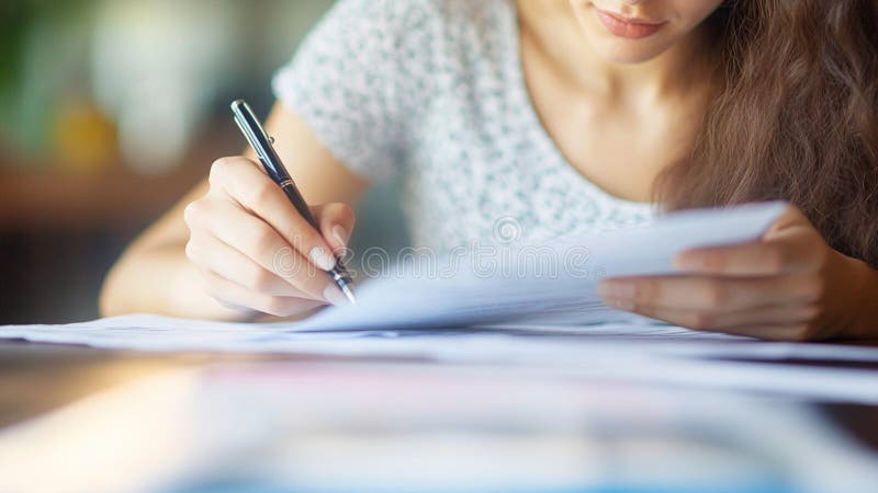 Woman Paying Income Taxes, Payroll Taxes, Corporate Taxes, Doing Tax ...