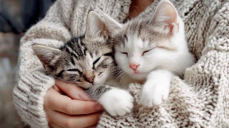 Two Extremely Adorable Siblings Baby Kitty Cats Being Hold and Hugged ...