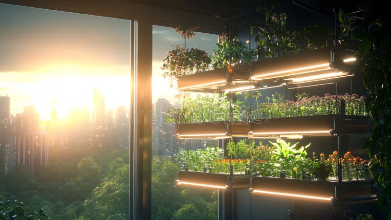 High Tech Smart Vertical Farming, Futuristic Agriculture, Growing Crops ...