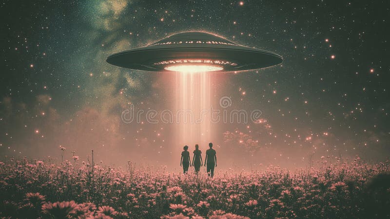 Star Family Stepping Down from Their Ethereal Starship through a ...