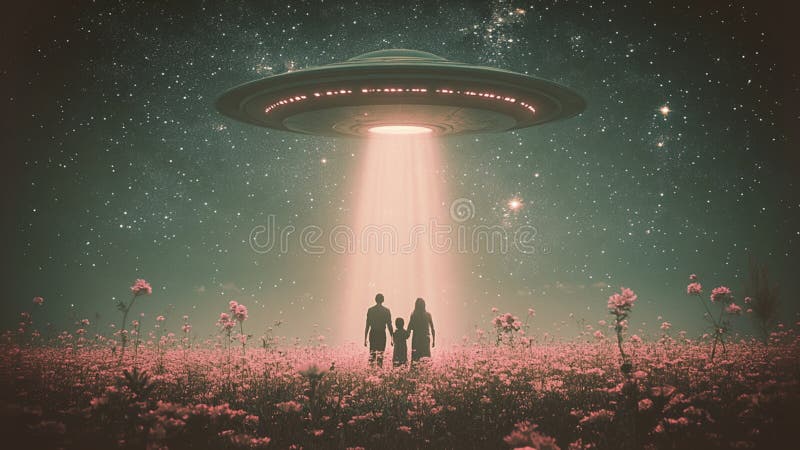 Star Family Stepping Down from Their Ethereal Starship through a ...