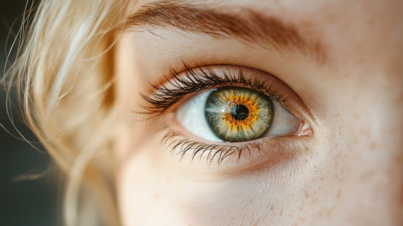 A Beautiful and Feminine Blonde Woman Light Hazel Eyes Stock ...