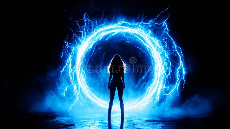 A Marvel Like Superheroine Warrior with Powerful Electric Superpowers ...