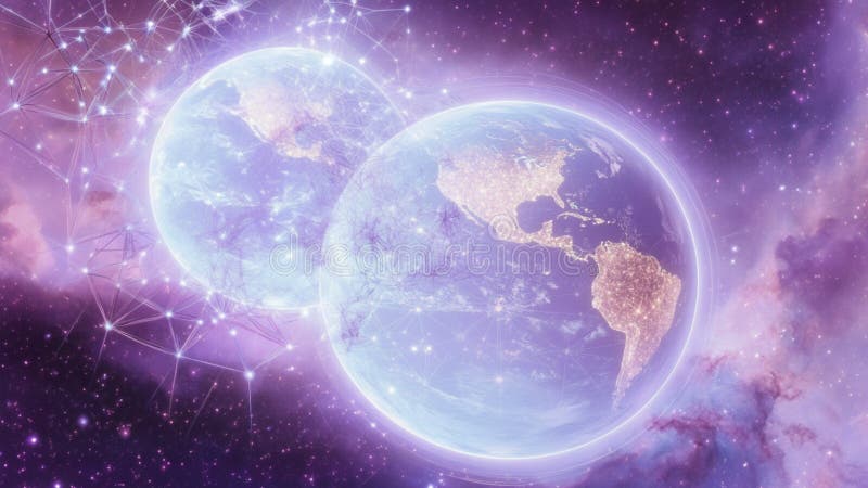 A Peaceful Planet Earth Sphere Designed with Flower of Life Patterns ...