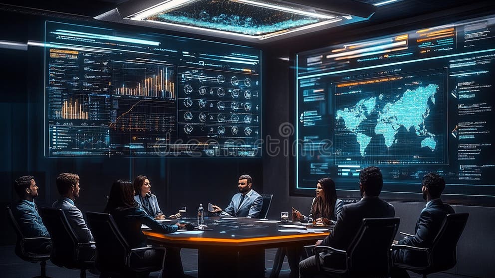 Planet Earth Controllers High Council Meeting in a High Technology ...