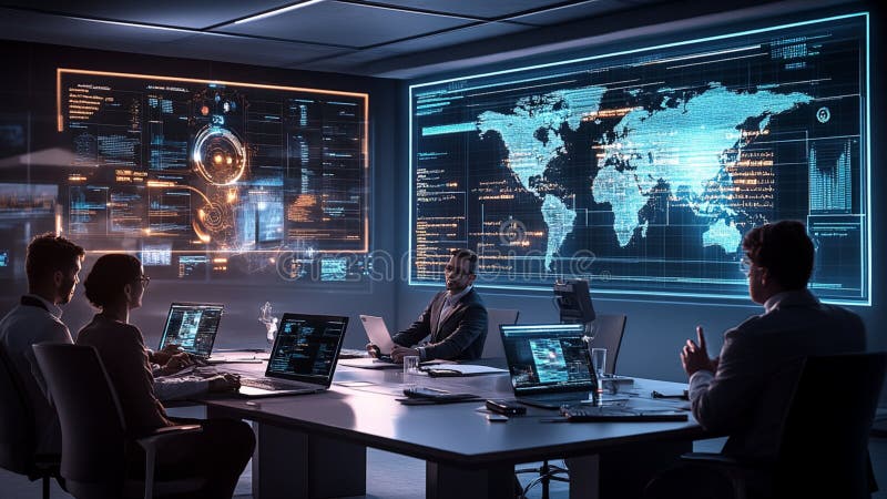 Planet Earth Controllers High Council Meeting in a High Technology ...