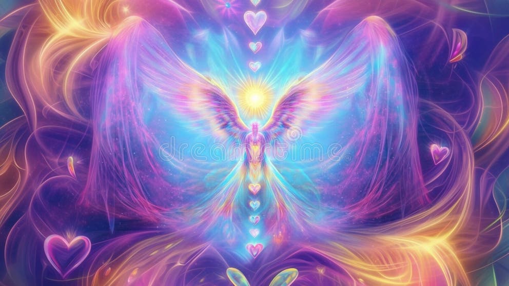 Divine Celestial Magical Phoenix Wings in an Angelic Background in ...