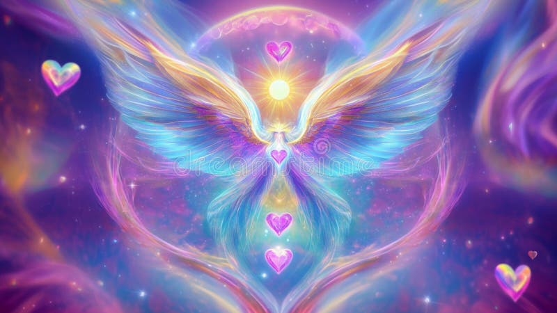 Divine Celestial Magical Phoenix Wings in an Angelic Background in ...