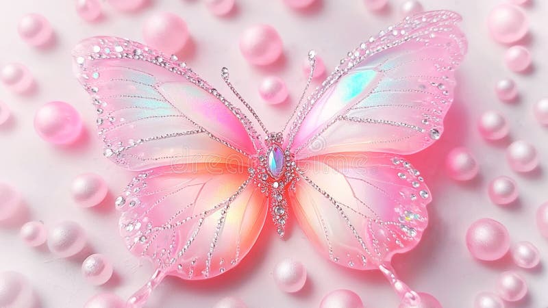 Luxury Feminine Light Pink Butterfly Jewelries Symbolizing Beauty and ...