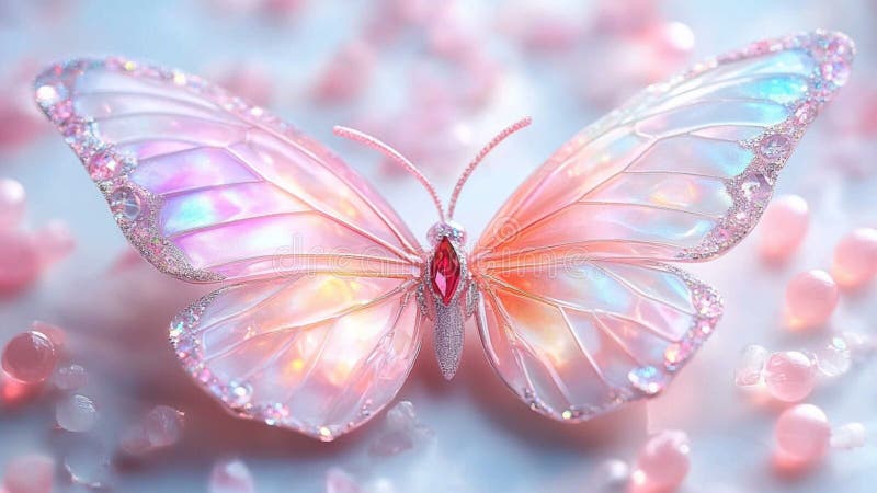 Luxury Feminine Light Pink Butterfly Jewelries Symbolizing Beauty and ...