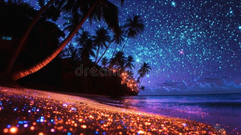 Breezy Tropical Palm Trees on an Island Under a Stunning Sky Full of ...