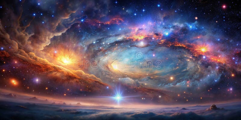 Stunning Cosmic Landscape a Vivid Display of Nebulous Structures and ...