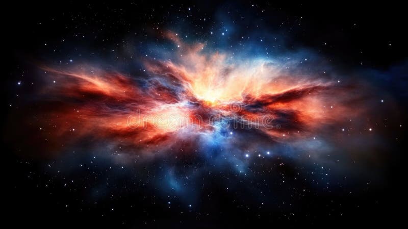 Stunning Cosmic Nebula in Deep Space with Vibrant Colors Stock Photo ...