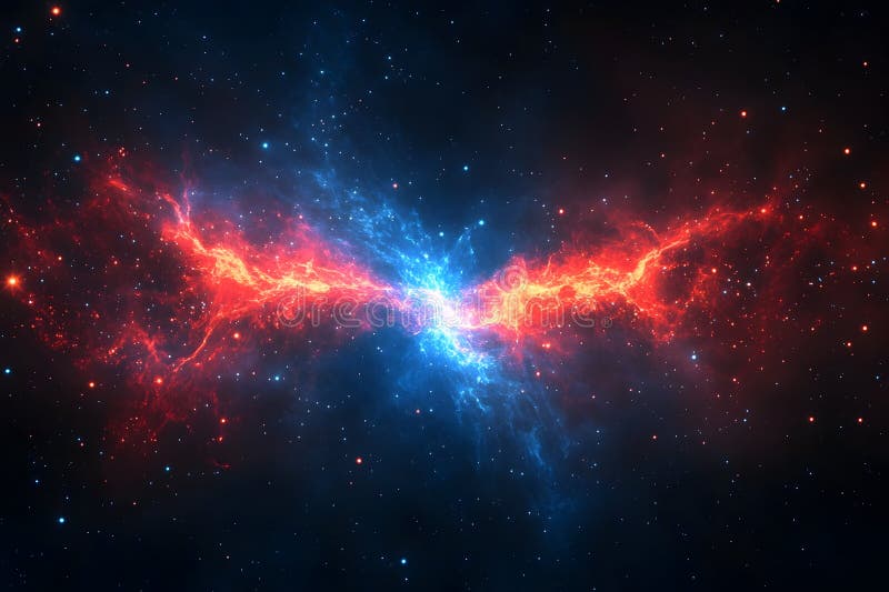 Stunning Cosmic Nebula Vibrant Red Blue Gas Clouds Stock Photos - Free ...