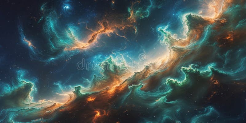 Stunning Cosmic Nebulae Milky Way Galaxy Space Art Stock Image - Image ...
