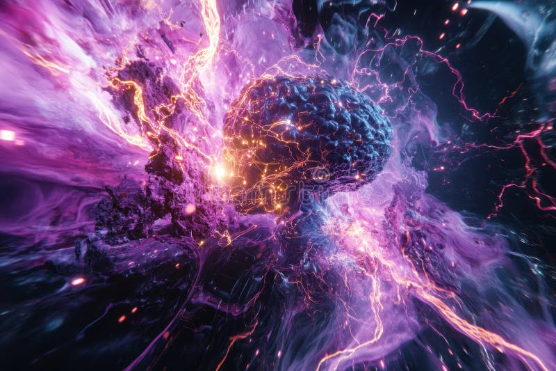 Stunning Cosmic Representation of the Human Brain Illuminated by ...