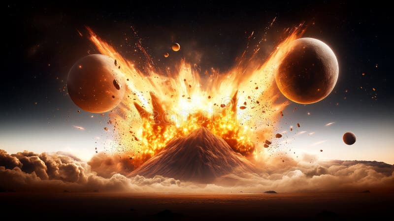 Stunning Cosmic Scene Depicts Planetary Explosion with Fiery Eruptions ...