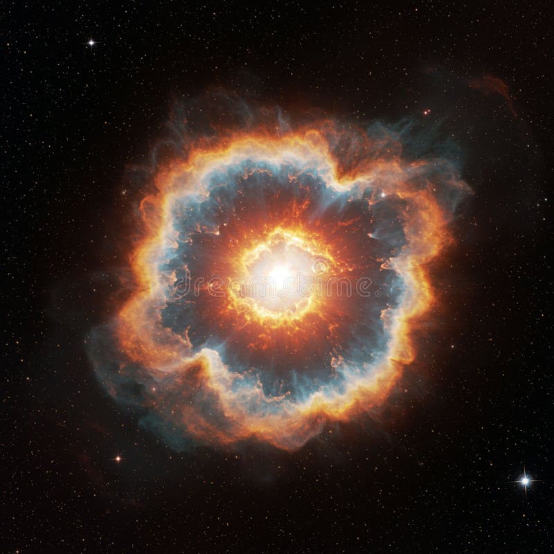 A Stunning Cosmic Scene Featuring an Exploding Star or Nebula in Deep ...