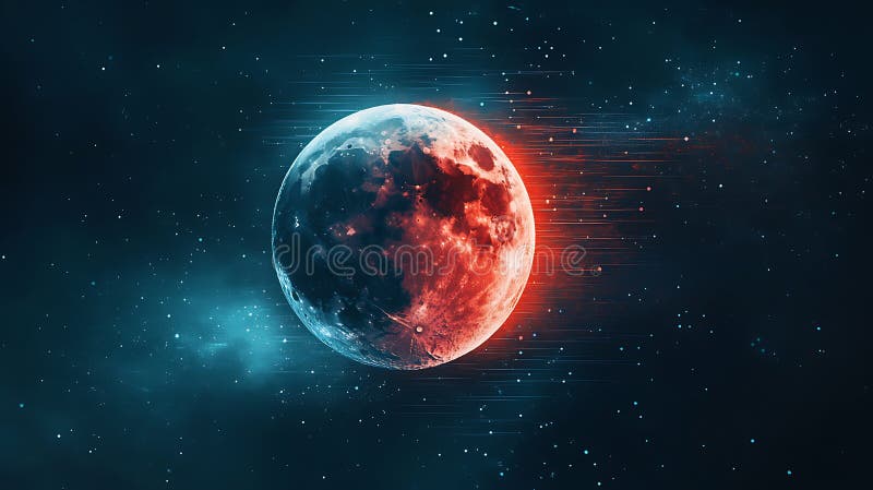 Red Blue Planet Space Stars Cosmic Background Galaxy Nebula Universe ...