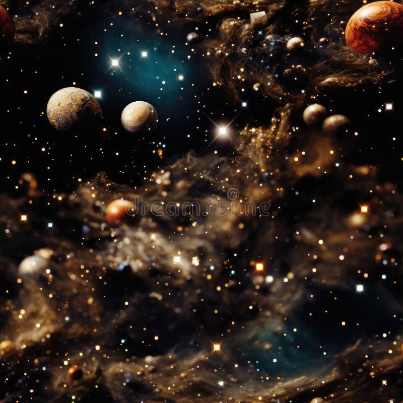 Stunning Cosmic Space Wallpapers with Planets and Stars (tiled Stock ...