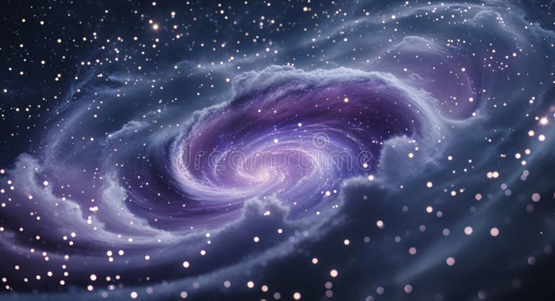 Stunning Cosmic Swirl with Bright Stars and Deep Space Background Stock ...