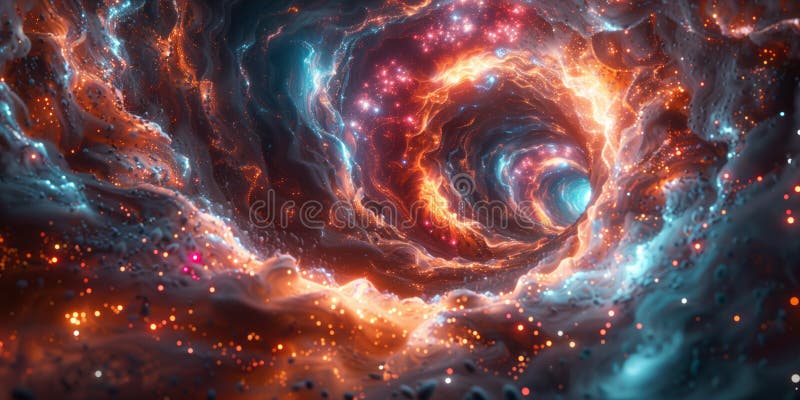 Artwork Shows a Cosmic Vortex of Stars and Nebula, Reflecting the ...