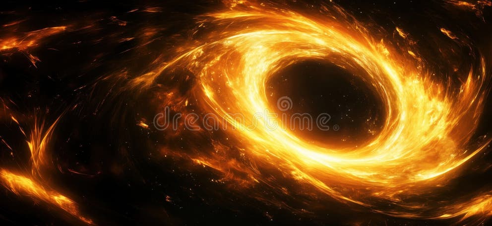 Stunning Cosmic Vortex with Fiery Swirling Patterns and Deep Space ...
