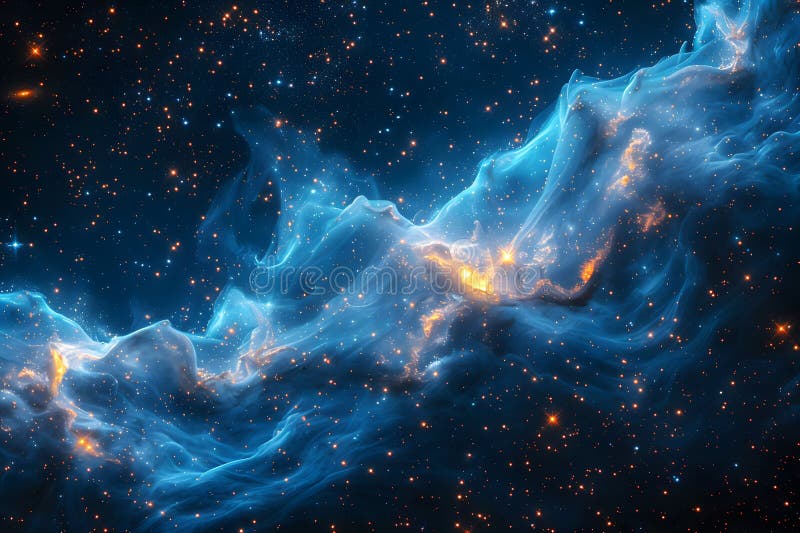 Stunning Cosmic Waves: a Surreal Galactic Nebula Visualization ...