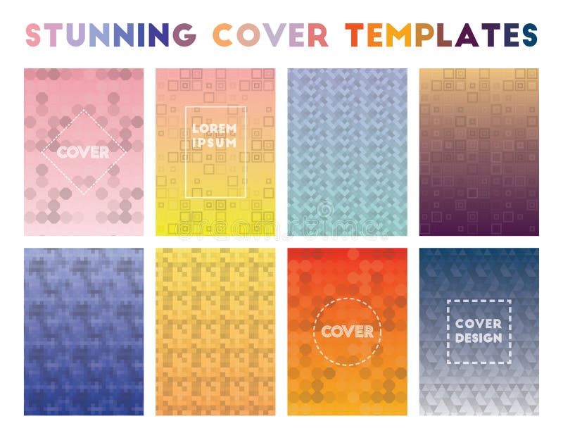 Stunning Cover Templates. stock vector. Illustration of design - 145492056