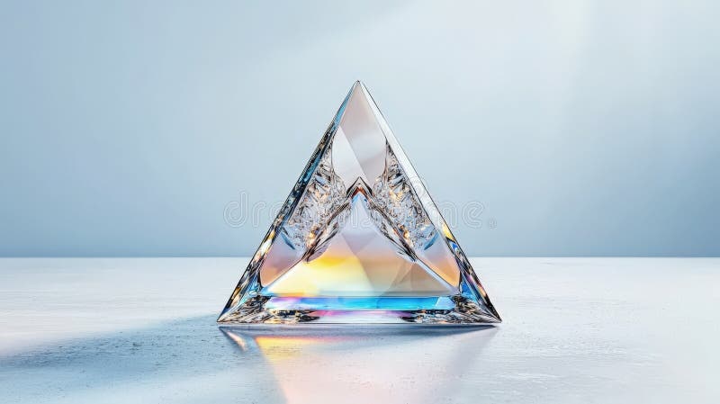 A Stunning Crystal Prism Reflecting Vibrant Rainbow Colors in Soft ...