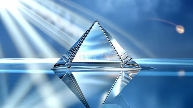 A Stunning Crystal Pyramid Rests on Still Water, Capturing Beautiful ...