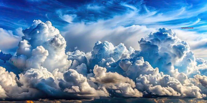 Stunning Cumulus Cloud Panorama with Detailed Textures and Deep Depth ...