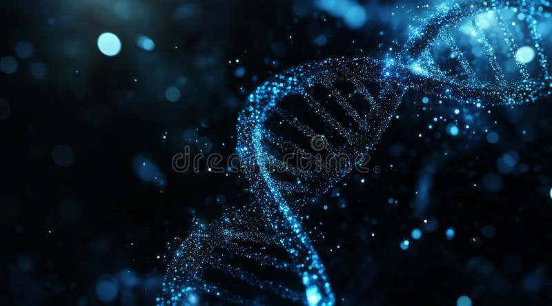 A Stunning 3D Abstract DNA Helix Structure Enhanced with Glowing ...