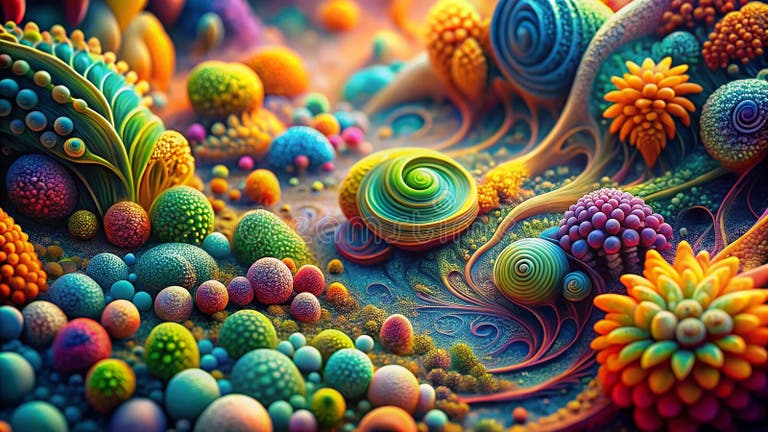 Stunning 3D Abstract Ecological Patterns a Vibrant Exploration of ...